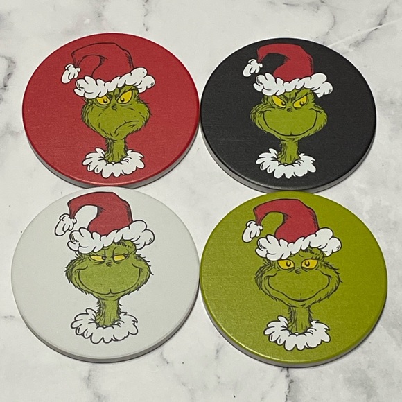 Dr. Seuss | Holiday | Grinch Coaster Set | Poshmark